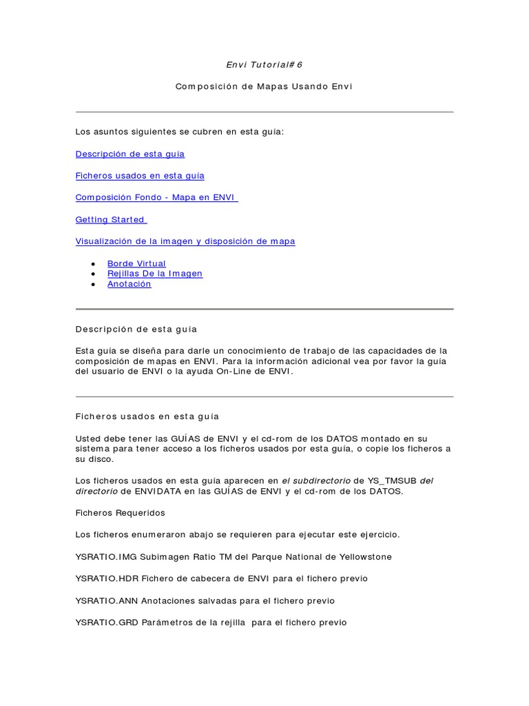 Envi Tutorial 6 | PDF