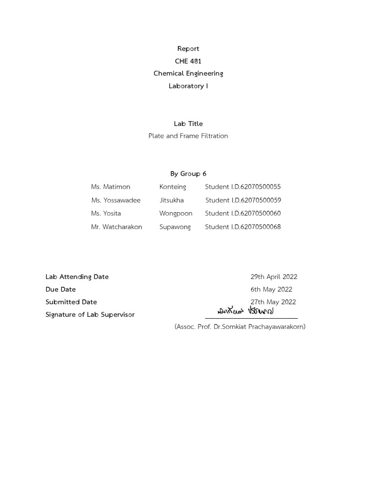 Report Lab7 Plate and Frame | PDF