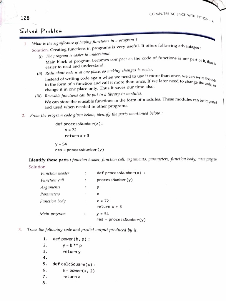 Python Function Questions | PDF | Parameter (Computer Programming ...