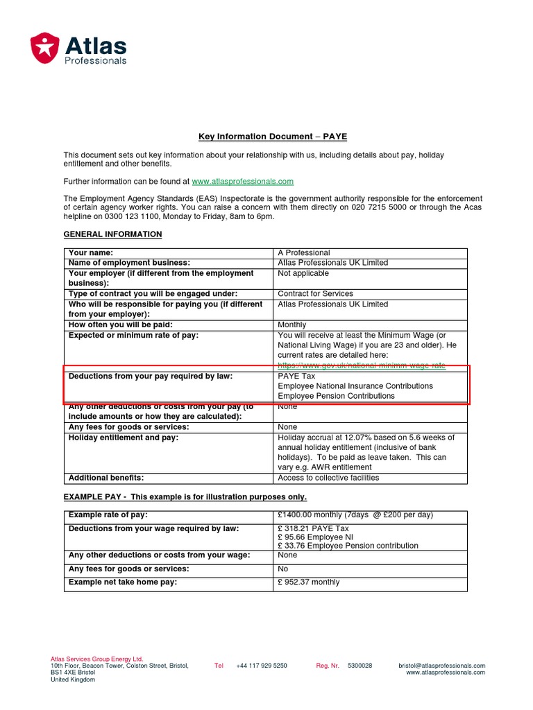 Key Information Document - PAYE Monthly | PDF | Employment | Pension