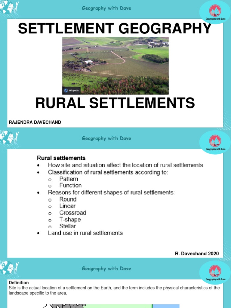 5 Geography Grade 12 Rural Settlements | PDF | Agriculture | Transport