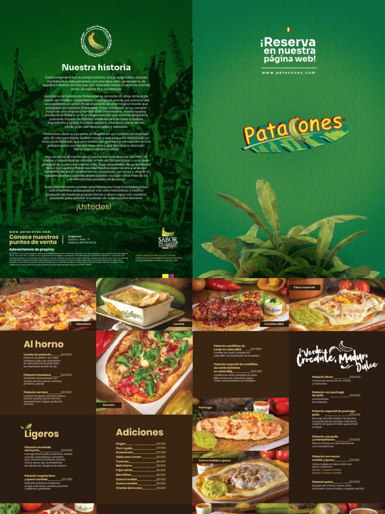 Patacones: Sabor Colombiano Auténtico | PDF