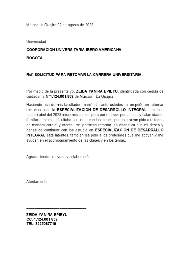 Carta de Zeida | PDF | Estilo de vida