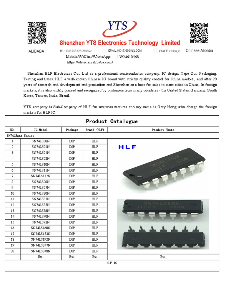 HLF IC List From Gary Hong | PDF | Electronics | Electronic Engineering