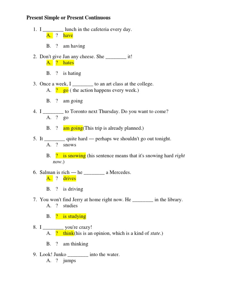 Practice Tenses | PDF Practice Tenses | PDF
