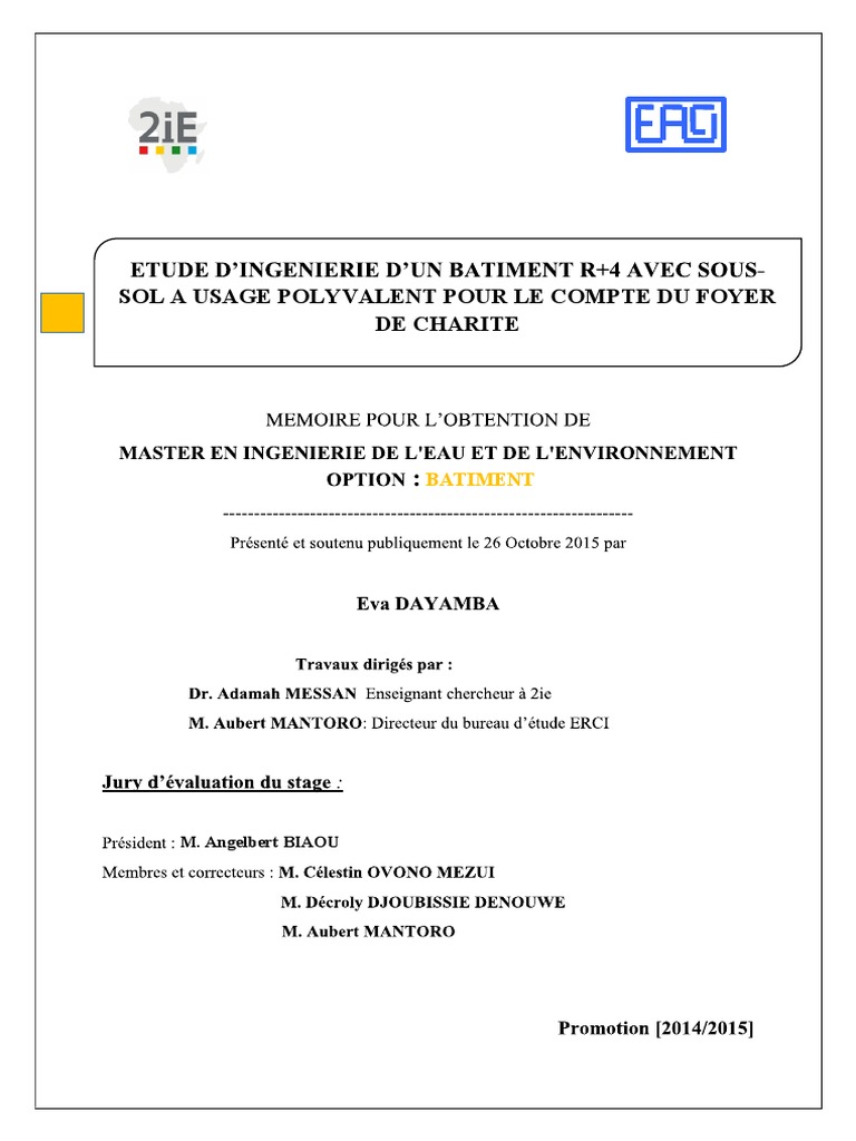 Etude Immeuble | PDF | Matériaux | Physique appliquée et interdisciplinaire