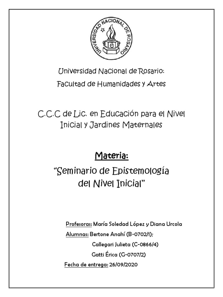 TP Final | PDF | Educación de la primera infancia | Enseñando TP Final | PDF | Educación de la primera infancia | Enseñando