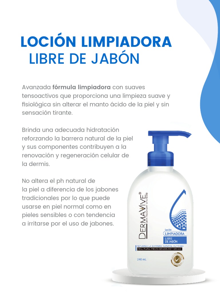 Loción Limpiadora Libre de Jabon | PDF | Piel | Productos cosméticos