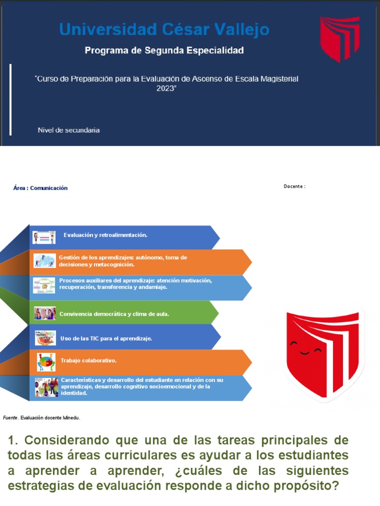 2da Semana - Ok | PDF | Aprendizaje | Evaluación
