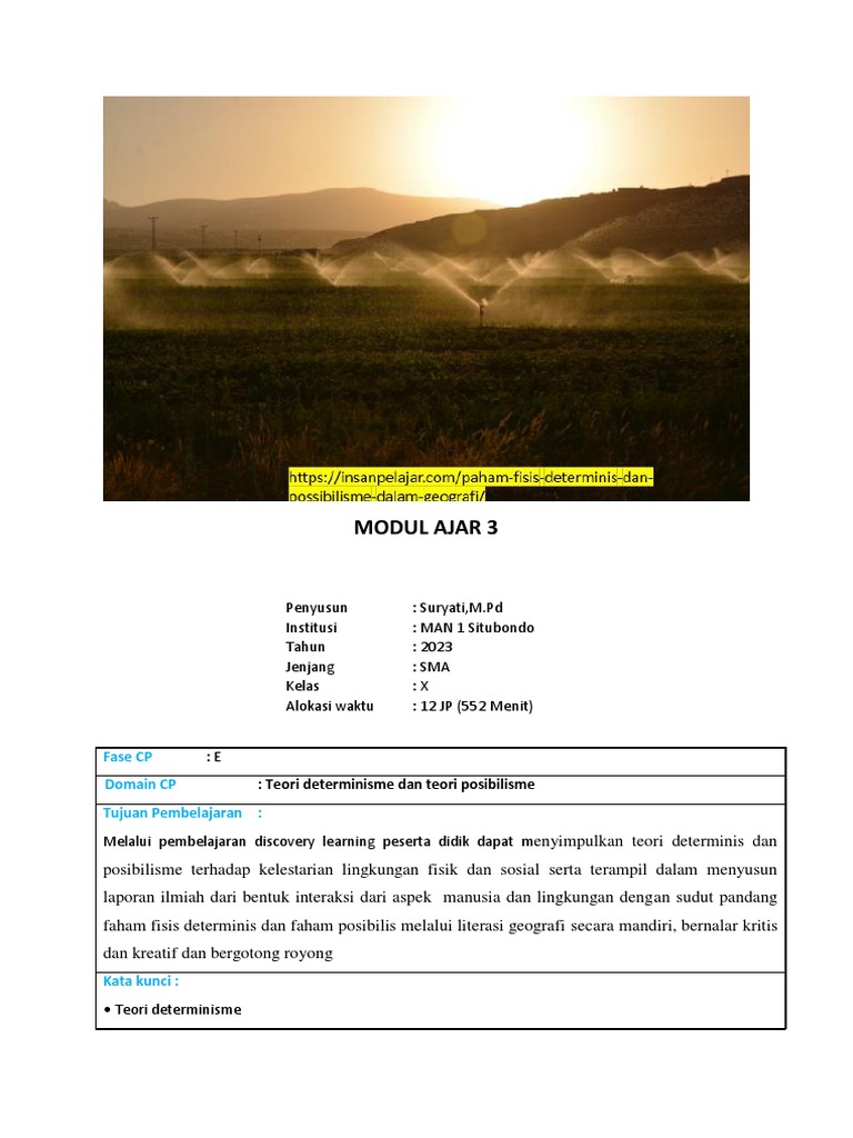 Modul Ajar Geo 3 | PDF | Sains & Matematika