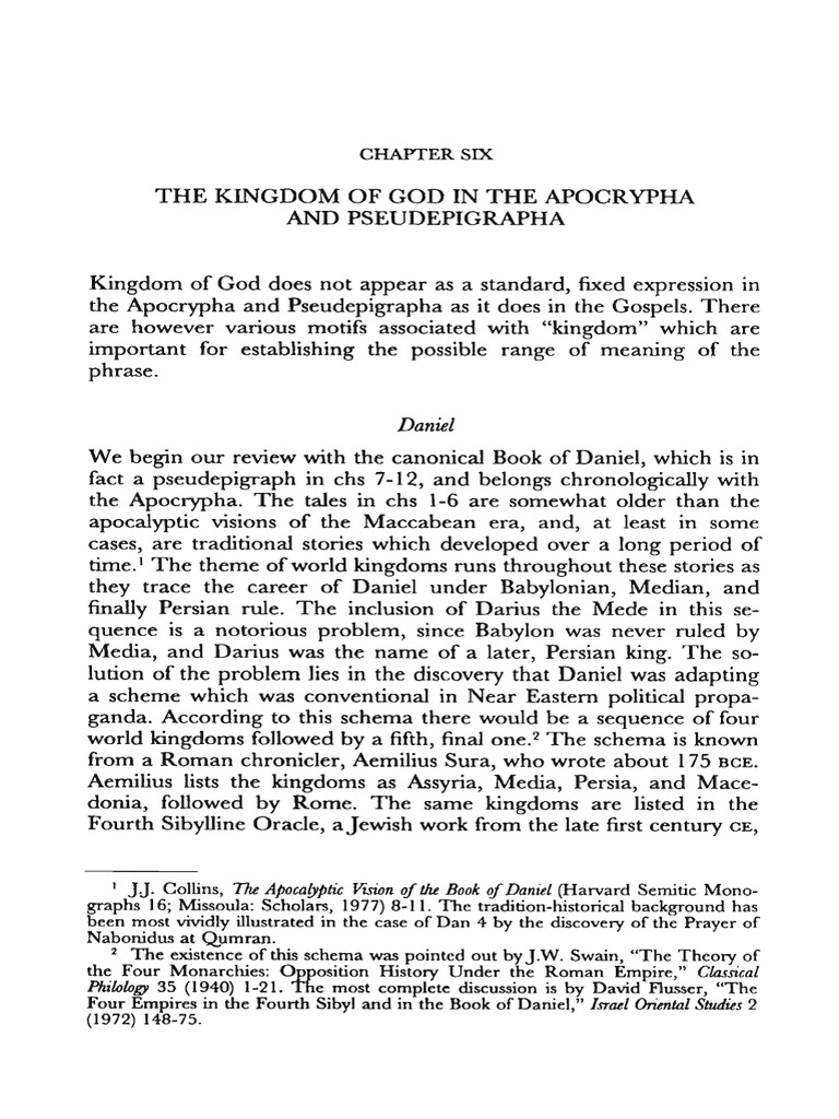 John J. Collins (1997) - The Kingdom of God in The Apocrypha and ...
