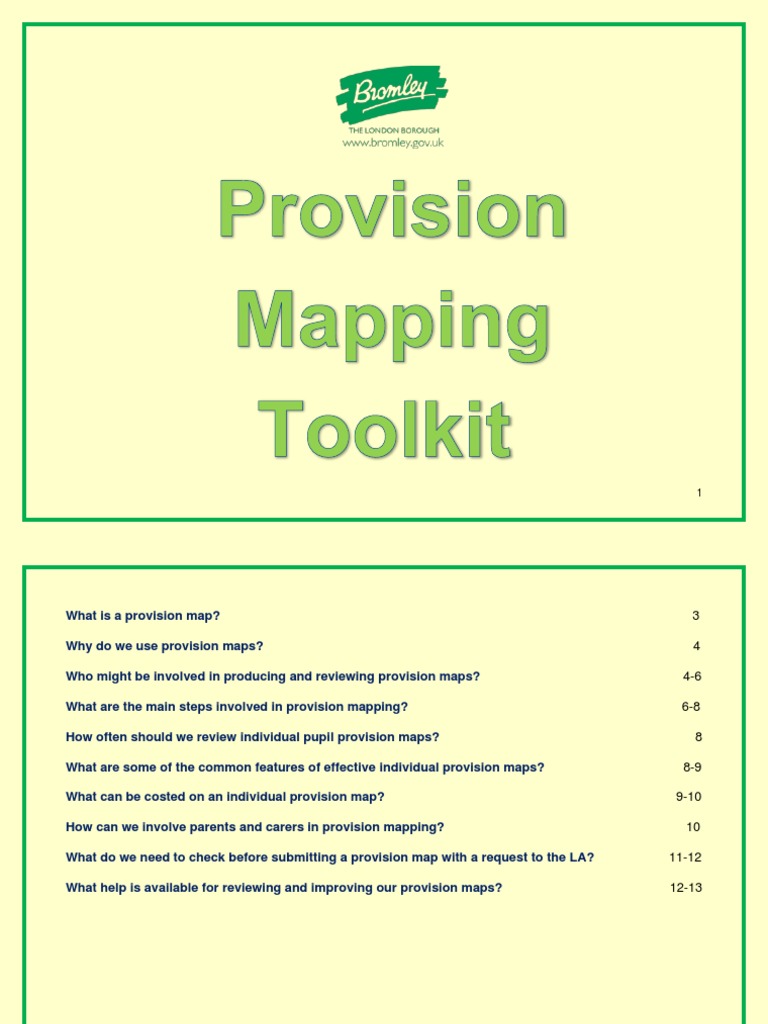 Provision Mapping Toolkit | PDF | Teachers | Cognition