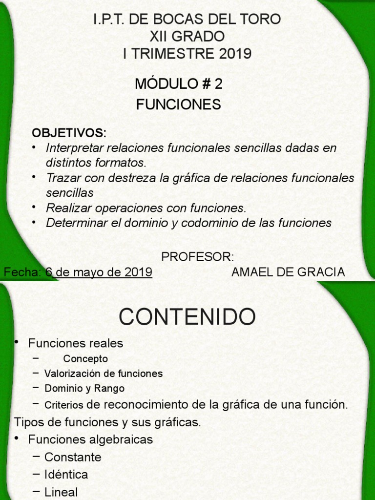 Módulo 2 - Funciones | PDF | Función (Matemáticas) | Funcion exponencial
