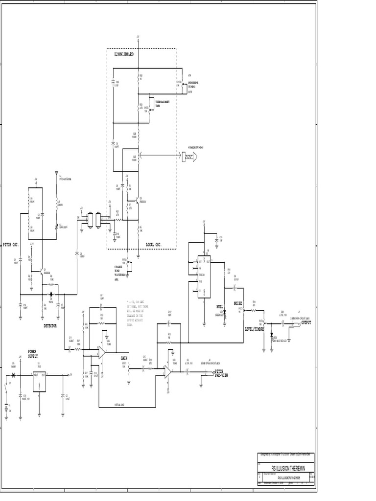 Theremin Schematic | PDF