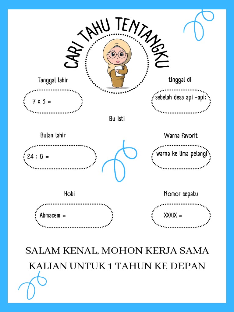 Cute Simple All About Me Activity Worksheet | PDF