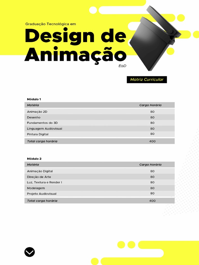 2020 Design Animação Grade Curricular | PDF