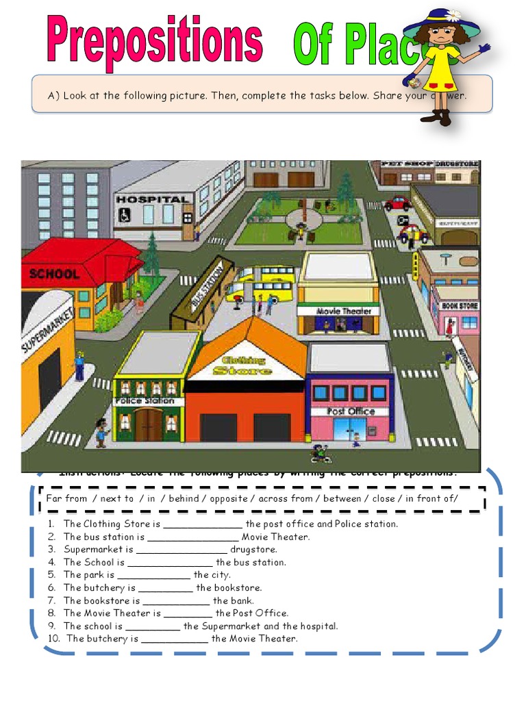 Preposition of Places - 22362 | PDF | Social Science | Foreign Language ...