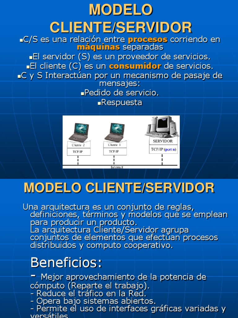 4 Modelo CLIENTE-SERVIDOR | PDF | Modelo cliente-servidor | Servidor (Computación)