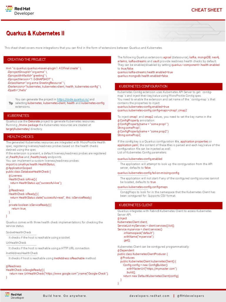 quarkus-kubernetes-cheatsheet2 | PDF | Computer Engineering | Computer ...