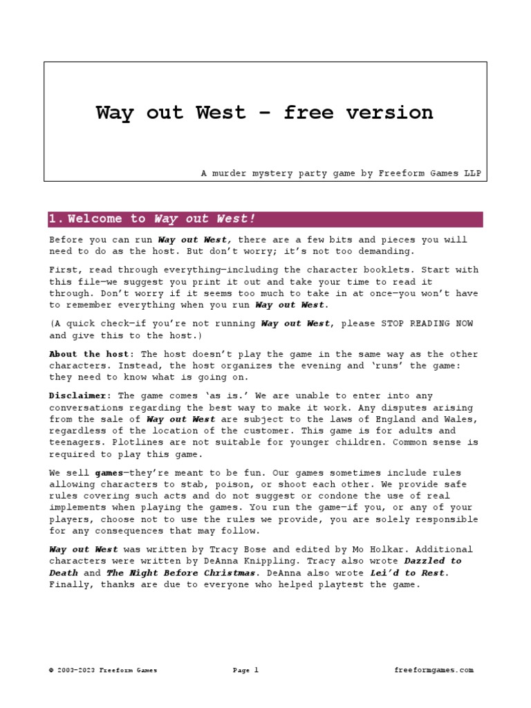 Wow 01 Instructions Free | PDF