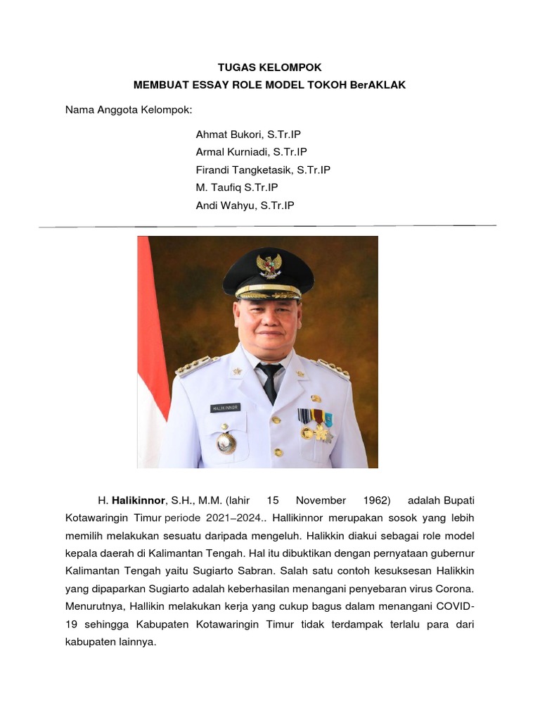 A47 - 1 - TUGAS KELOMPOK I - ROLE MODEL TOKOH BerAKHLAK | PDF