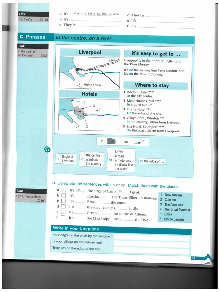 Place Prepositions (Unit 20) | PDF