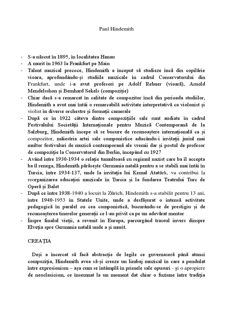 Paul Hindemith | PDF