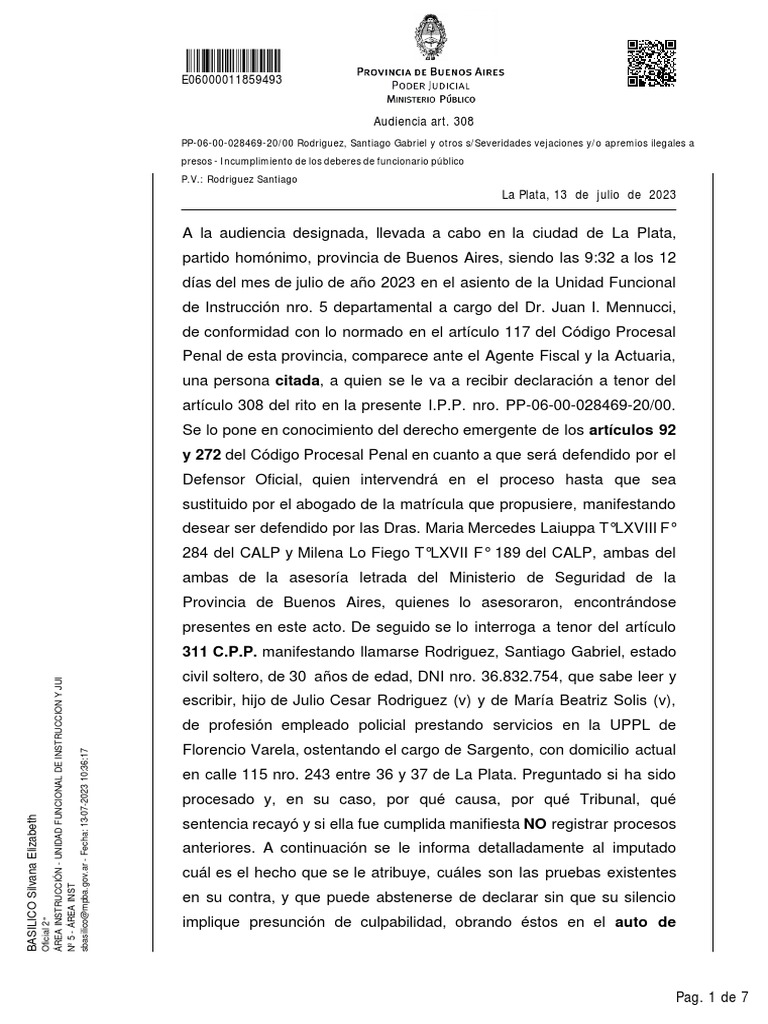 Ensenada, Torturas | PDF | Esfera pública | Justicia