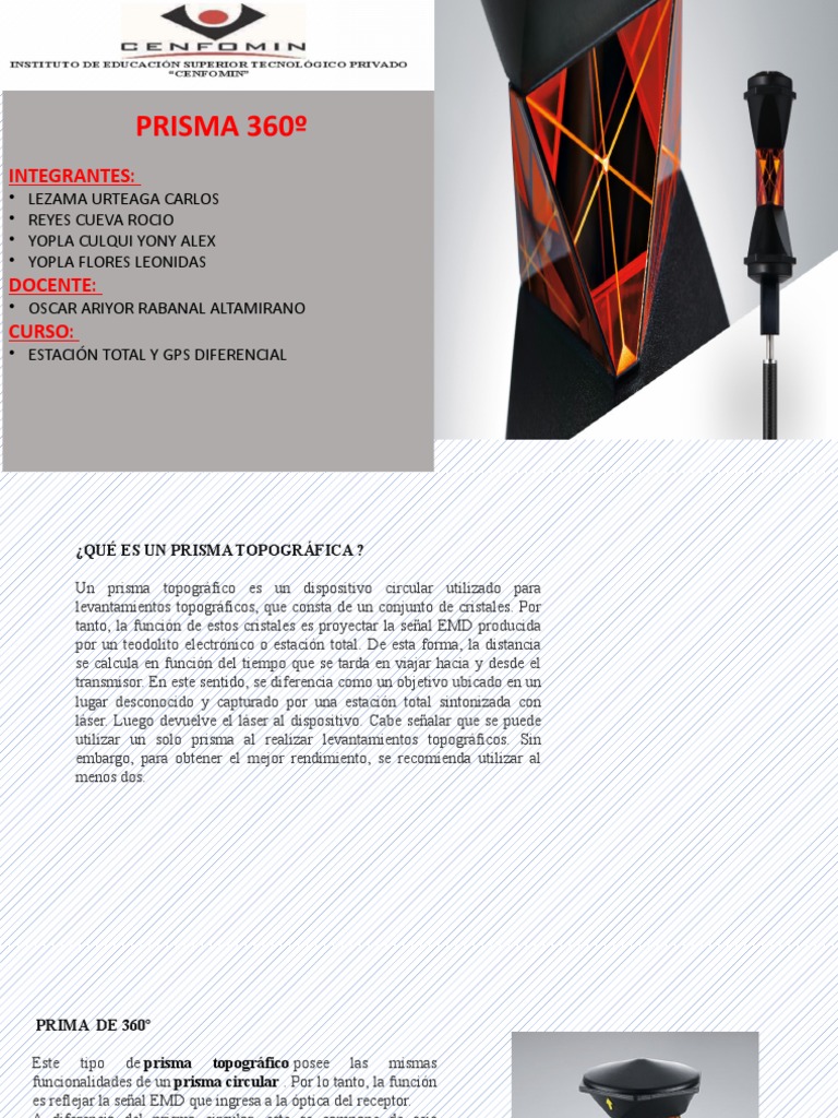 Prisma 360°: Características y Usos Topográficos | PDF | Ciencias fisicas | Radiación ...