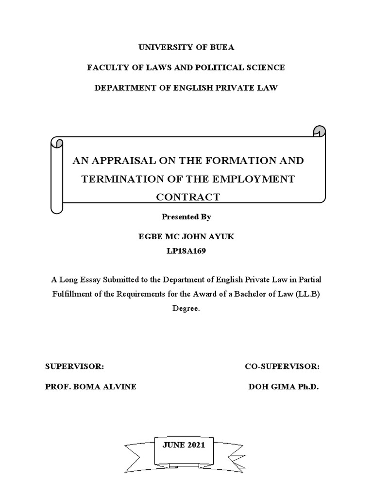 Mac John's Complete Project | PDF | Employment | Labour Law