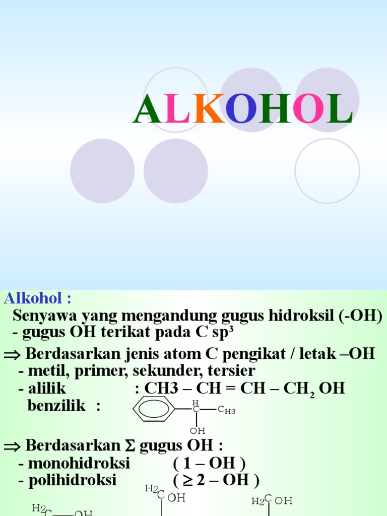 Jenis dan Sifat Alkohol dalam Kimia | PDF