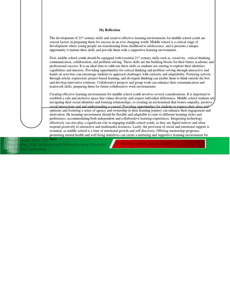 Module 1 Task 2 With Reflection | PDF | Learning | Thought Module 1 Task 2 With Reflection | PDF | Learning | Thought