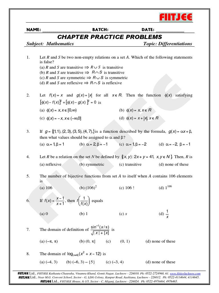 CPP - Differentiation | PDF | Function (Mathematics) | Mathematical ... CPP - Differentiation | PDF | Function (Mathematics) | Mathematical ...
