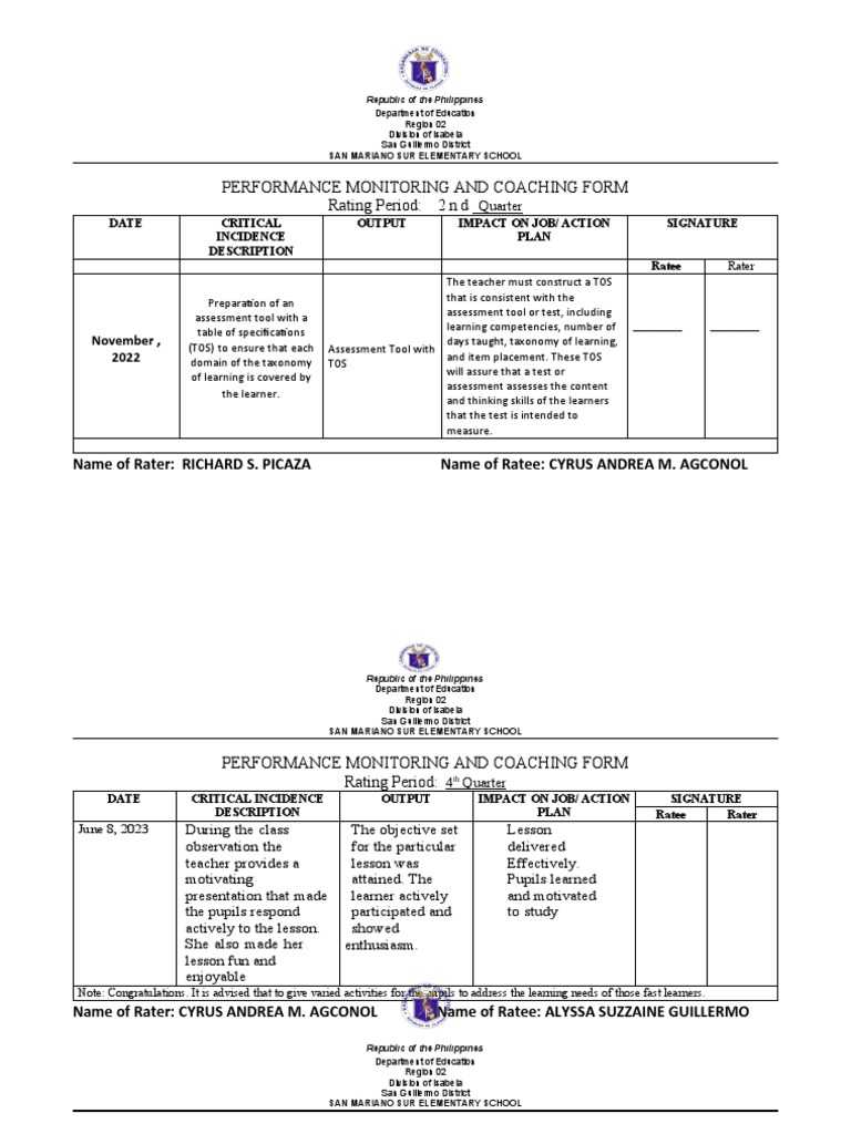 Coaching and Mentoring From | PDF | Teachers | Learning