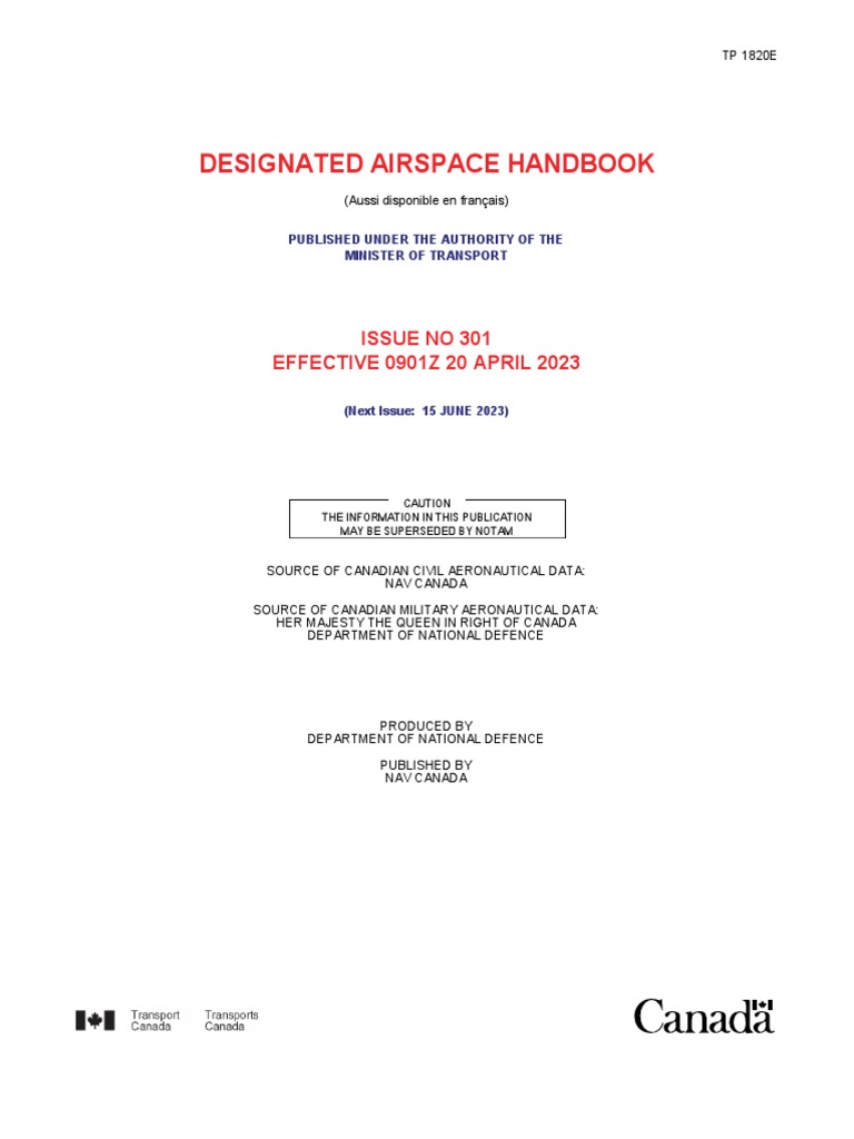 Designated Airspace Handbook Nav Canada | PDF | Aviation | Aviation Safety
