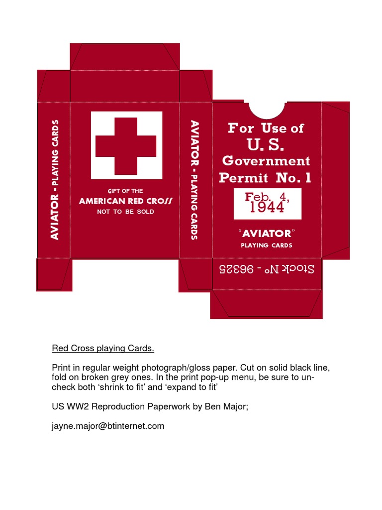Box - Red Cross Playing Cards 1 | PDF