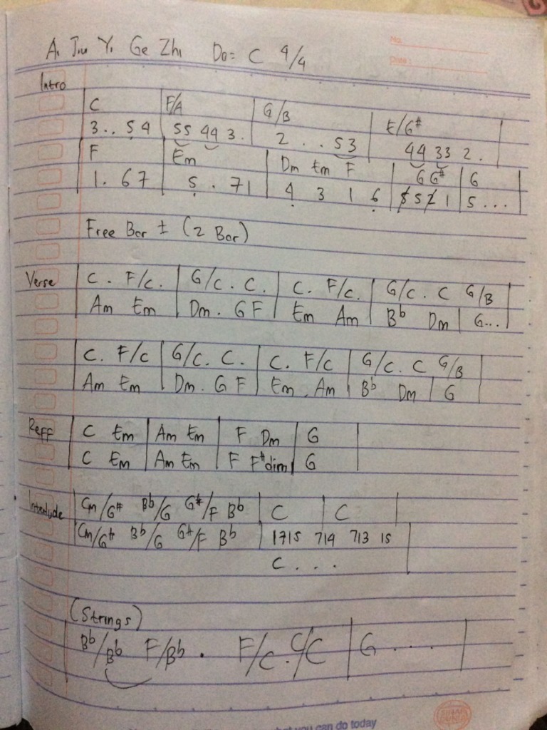 Ai Jiu Yi Ge Zhi - Jeff Chang | PDF