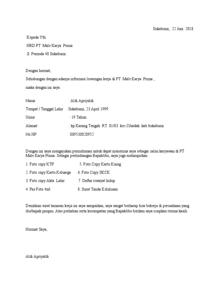 Lamaran | PDF | Karier & Perkembangan | Kesehatan Holistik
