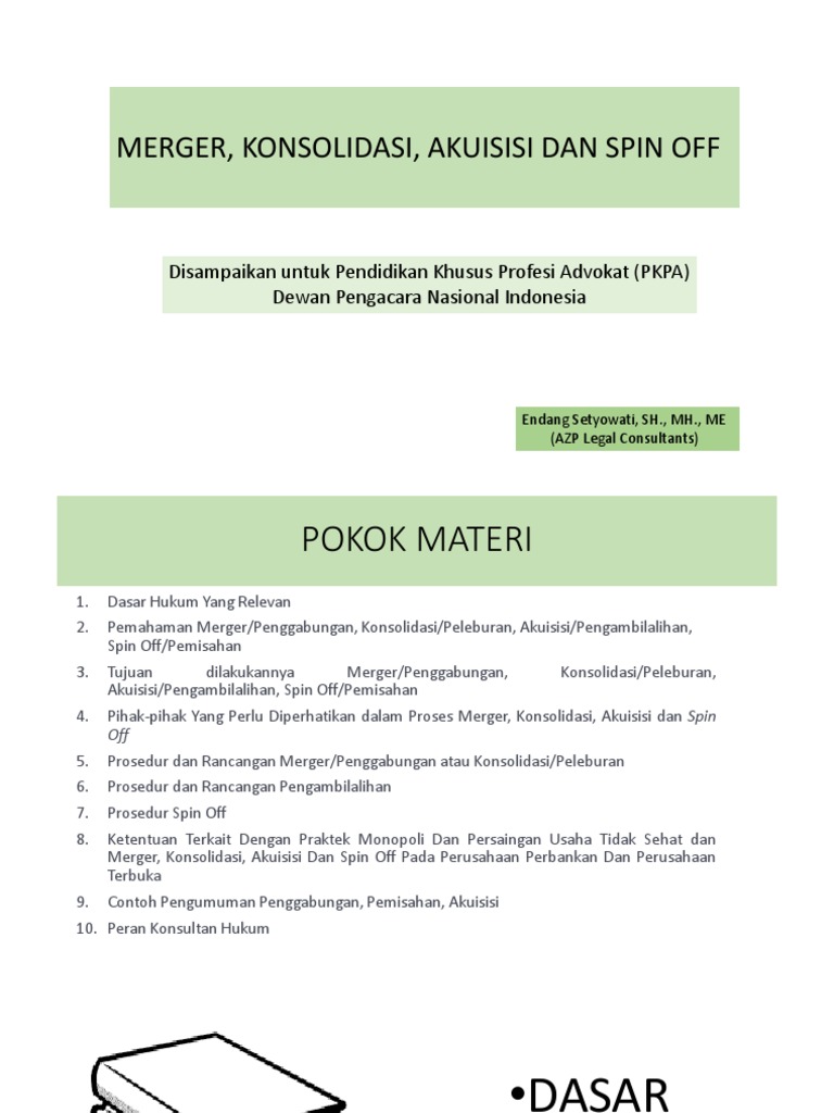 Merger, Akuisisi, dan Spin Off Perusahaan | PDF