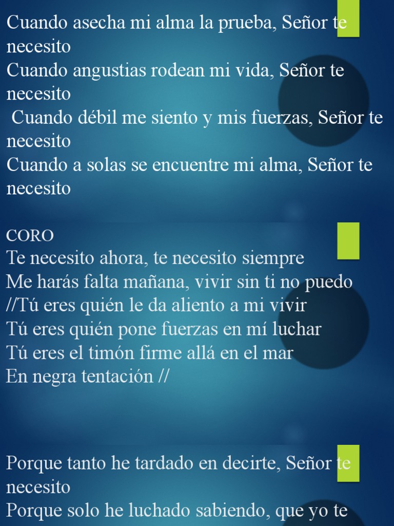 Señor Te Necesito | PDF