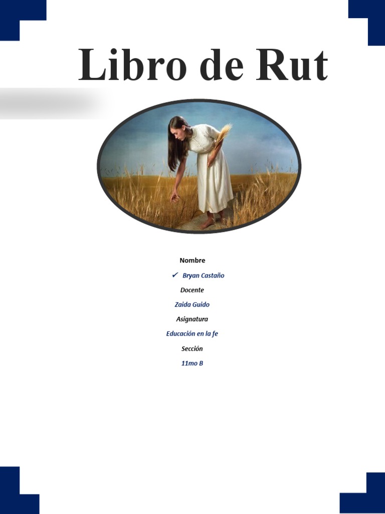 Resumen Del Libro de Rut | Descargar gratis PDF | Libro de rut | Noemí ...