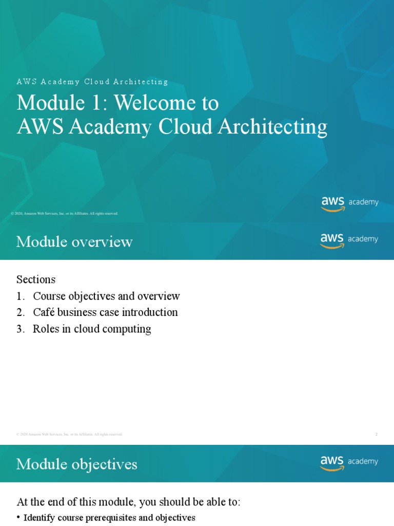 AcademyCloudArchitecting Module 01 | PDF | Amazon Web Services | Cloud Computing