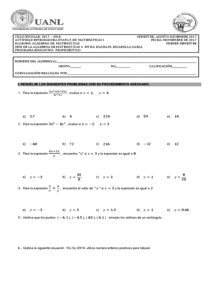 Int 5 Mate 1 | PDF | Pollo