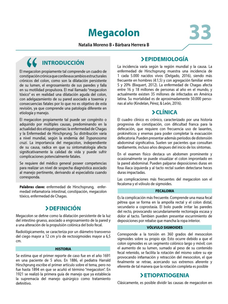 33 Megacolon | PDF | Intestino grueso | Estreñimiento