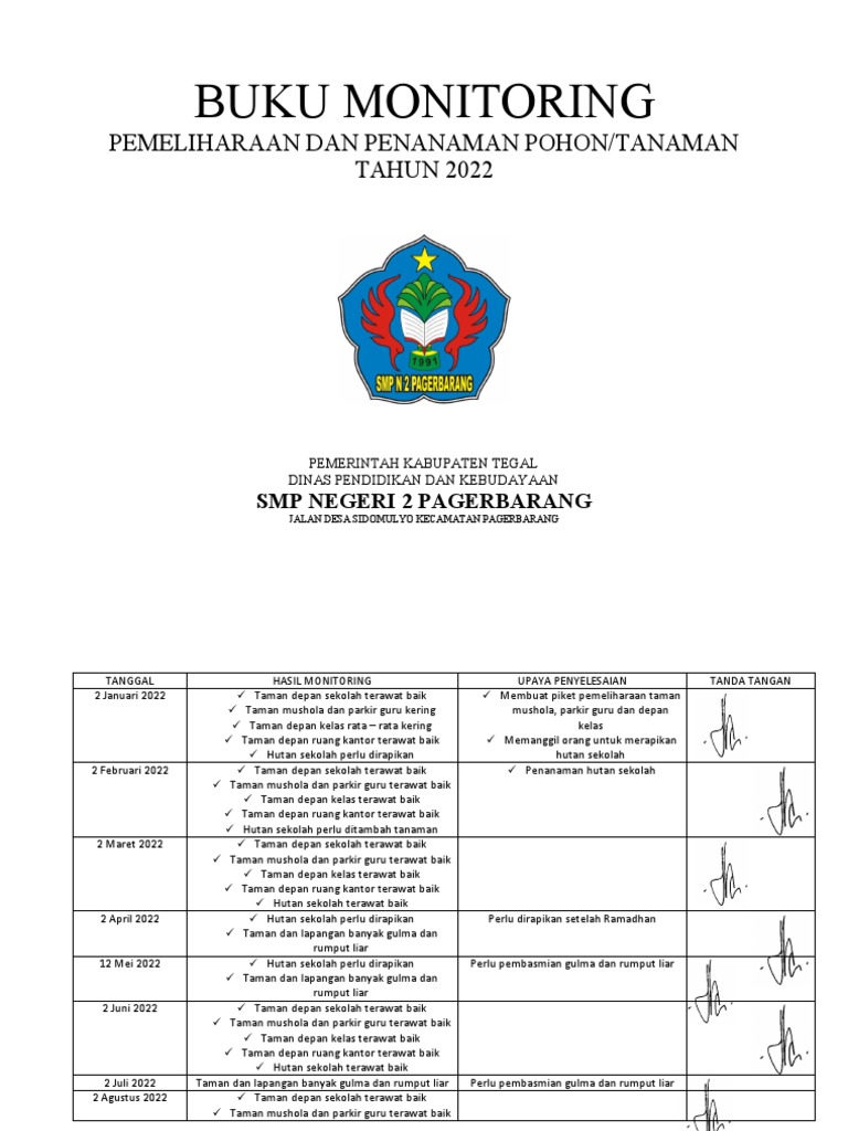Buku Monitoring P3T | PDF