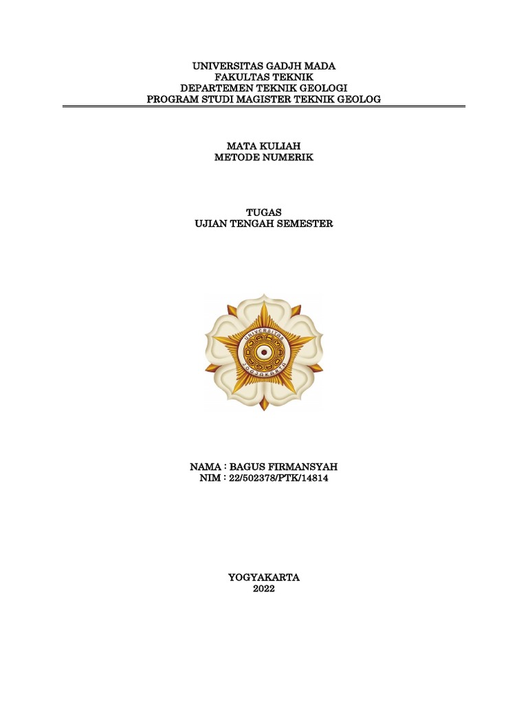 Tugas UTS Metode Numerik | PDF