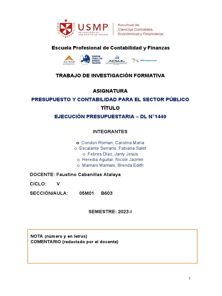 DL N° 1440 - Grupo 4 | PDF | Presupuesto | Presupuesto del gobierno