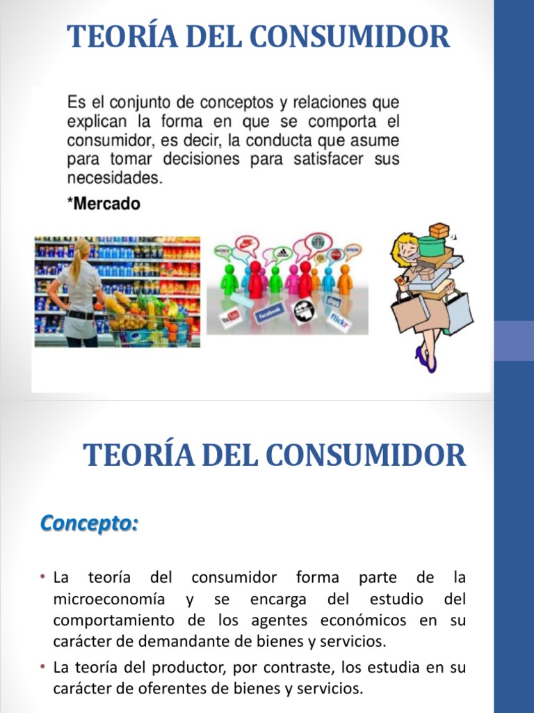 Clase Semana 5 Teoria Del Consumidor | PDF | Los consumidores | Mercado (economía)