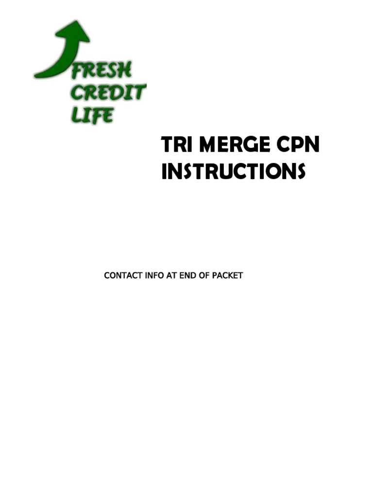 Tri Merge CPN Setup Guide 2024 | PDF | Credit History | Credit