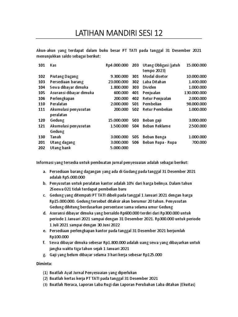Latihan Sesi 12 | PDF